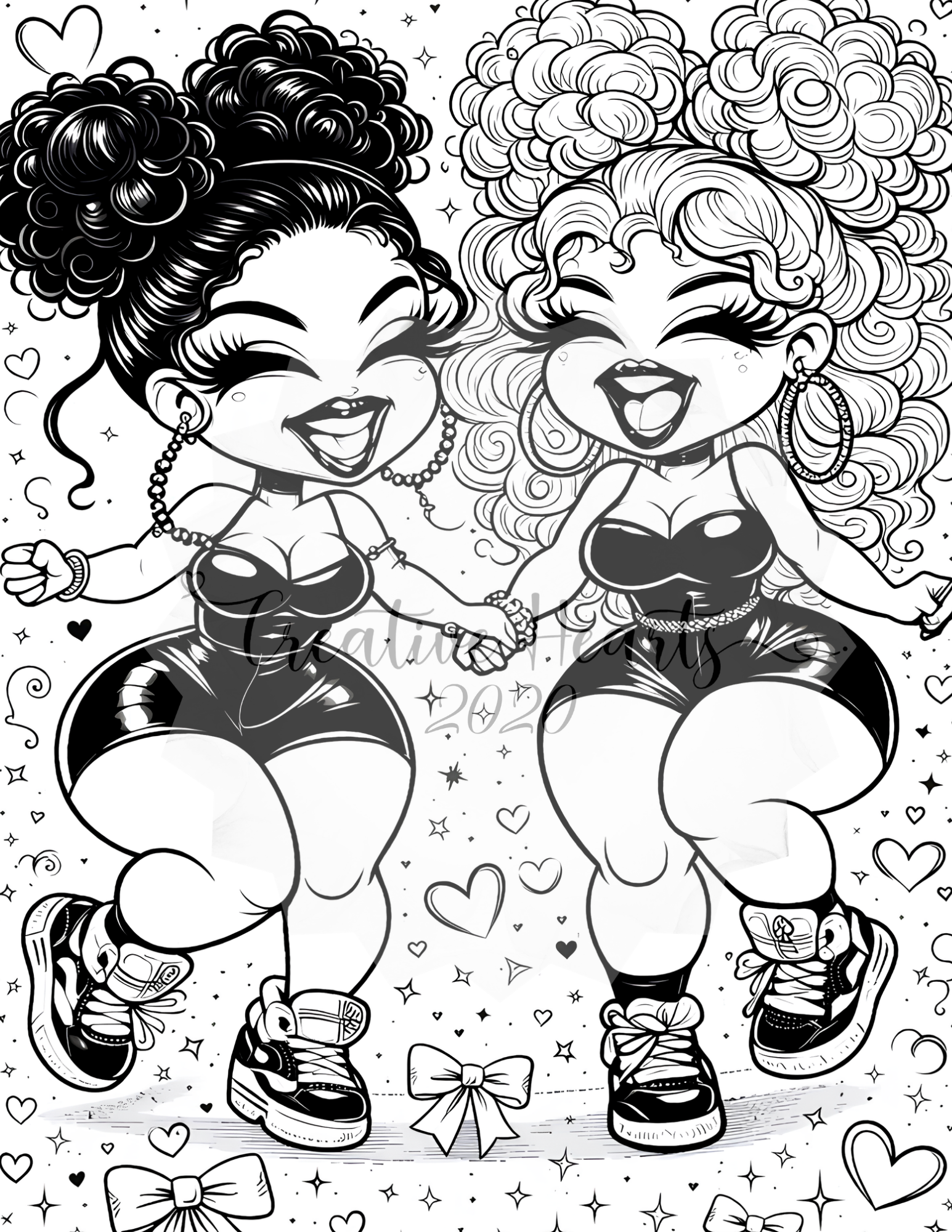 Bestie Vibes Only Coloring Book – 15 Stylish Best Friend Coloring Page ...